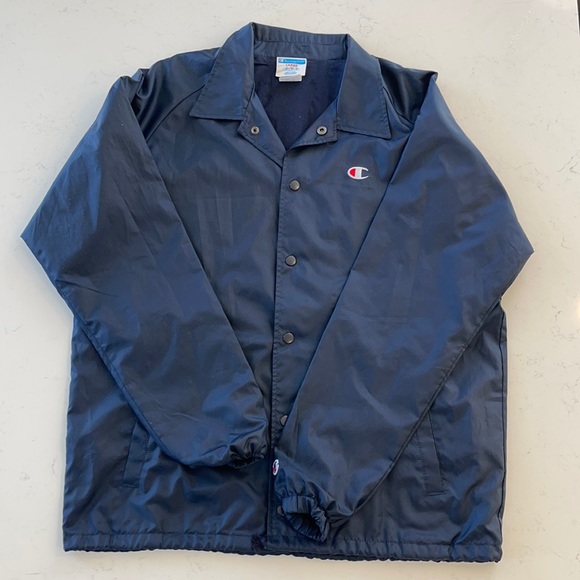 Champion | Jackets & Coats | Mens Large Champion Navy Blue Windbreaker ...